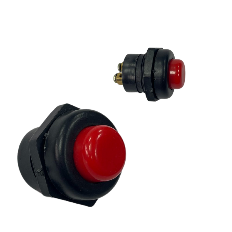 SWITCH BOTON PULSADOR PITO ROJO 2 TERMINALES | MOLPARTES